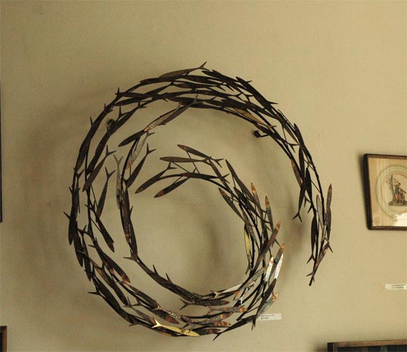C. Jere Fish Swirl Wall Sculpture at 1stDibs