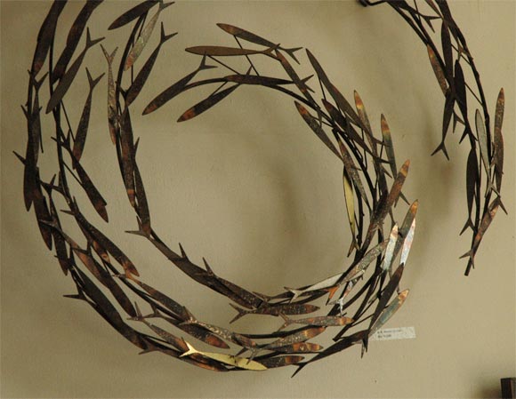 C. Jere Fish Swirl Wall Sculpture at 1stDibs