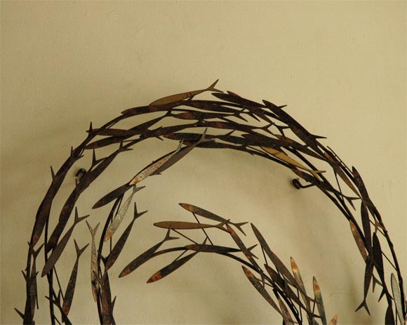 C. Jere Fish Swirl Wall Sculpture at 1stDibs