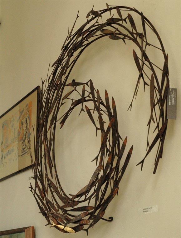 C. Jere Fish Swirl Wall Sculpture at 1stDibs