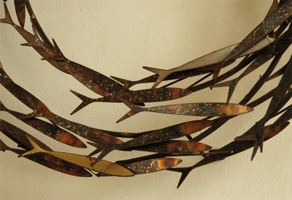 C. Jere Fish Swirl Wall Sculpture at 1stDibs