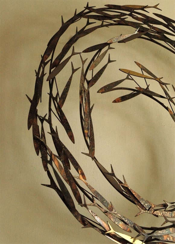 C. Jere Fish Swirl Wall Sculpture at 1stDibs