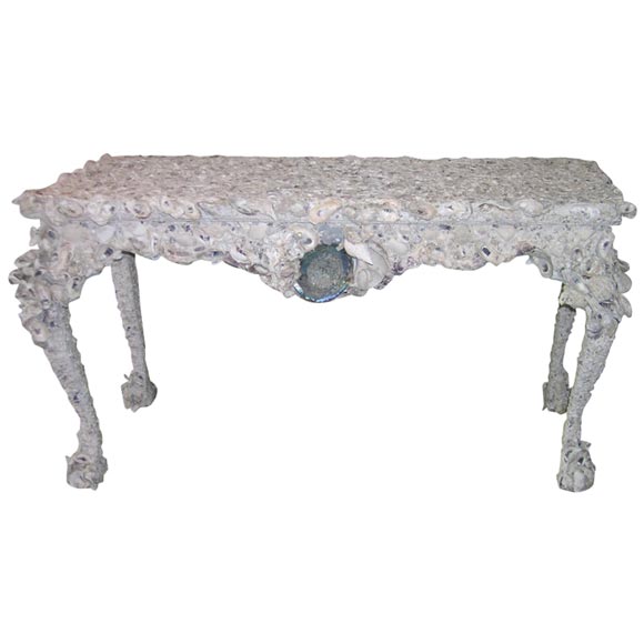 Extrodinary Custom Made Sea Shell Console at 1stDibs