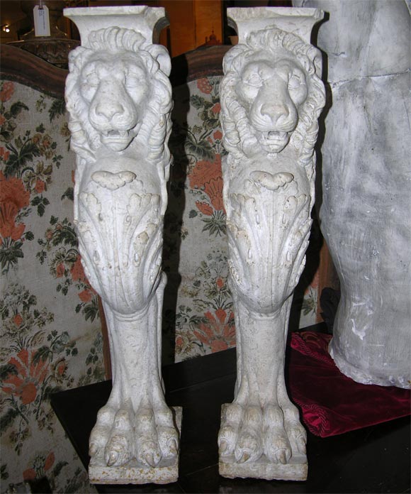 Set of four stone table legs at 1stdibs