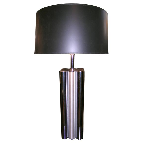 chrome tube table lamp at 1stDibs