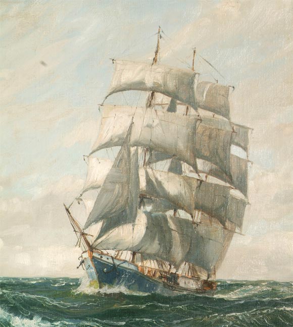 Clipper Ship Painting at 1stDibs