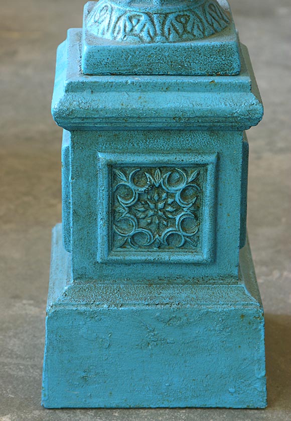 Pair of Miniature Urns on Plinths at 1stDibs