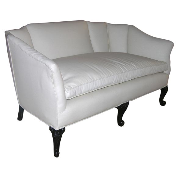 Unique Shaped Settee at 1stDibs