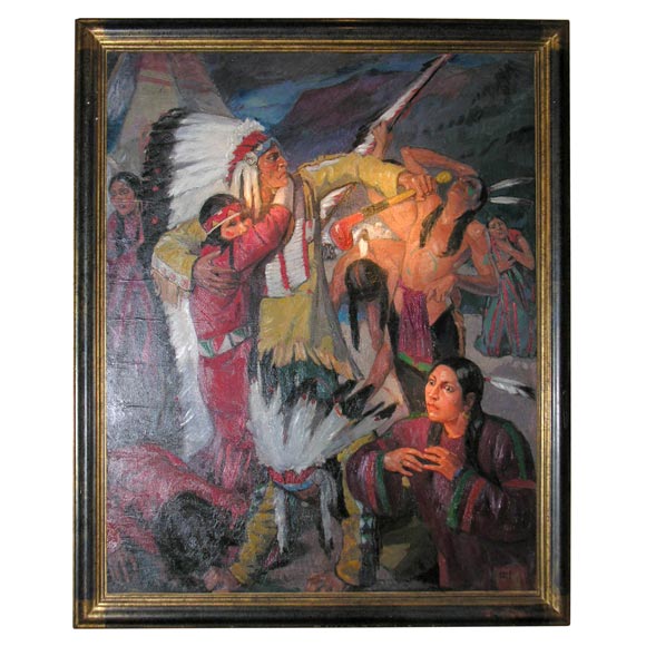 A large oil on canvas by Paul Coze at 1stDibs