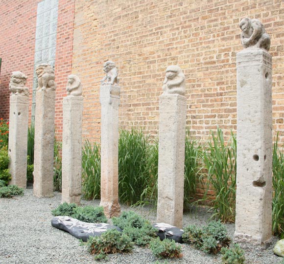 19th Century Carved Limestone Hitching Posts at 1stDibs