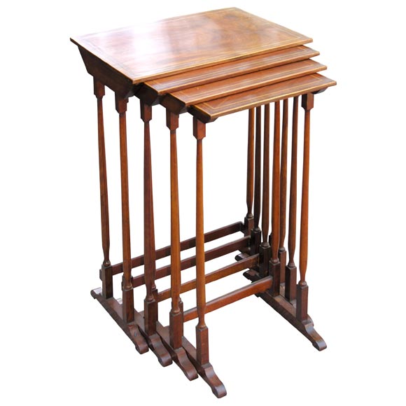 Nest of 4 Antique Nesting Tables For Sale at 1stDibs