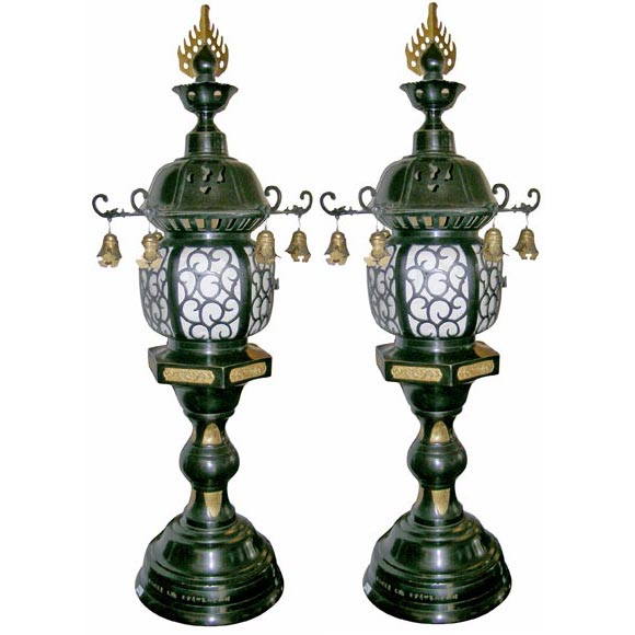 A Pair of Japanese Temple Lanterns at 1stDibs
