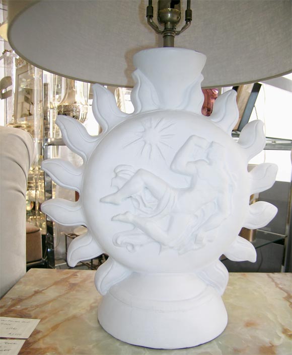 Cast Plaster Table Lamp at 1stDibs