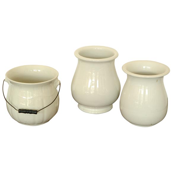 19THC IRONSTONE SLOP BUCKETS/THREE DIFFERENT FORMS at 1stDibs