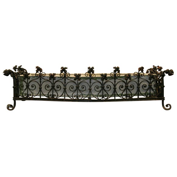 Wrought iron planter at 1stDibs