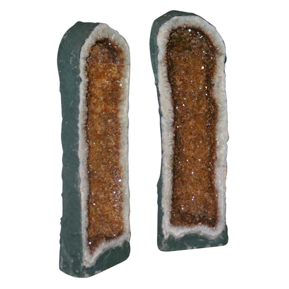 Pair Citrine Geodes at 1stDibs