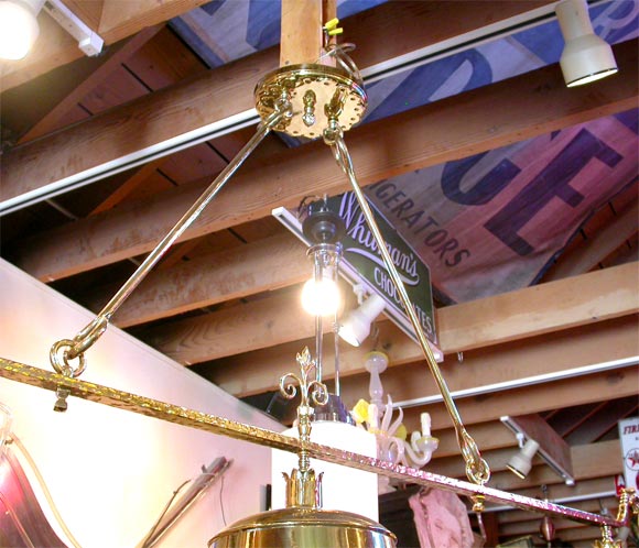 circa 1920 Billiards or Pool Table Light Fixture with Dragons at ...