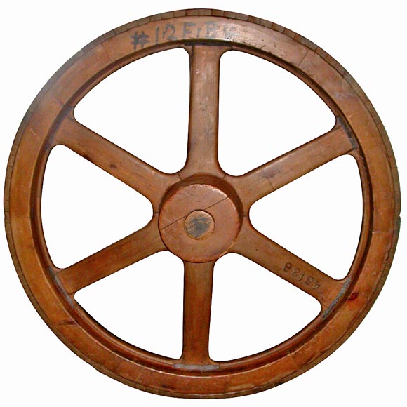 Large Wooden Wheel at 1stDibs