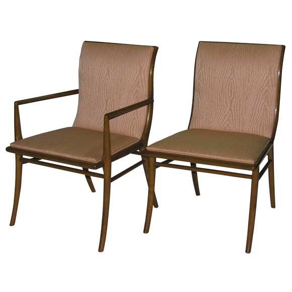 Exceptional Set of Six Sabre Leg Dining Chairs For Sale at 1stDibs