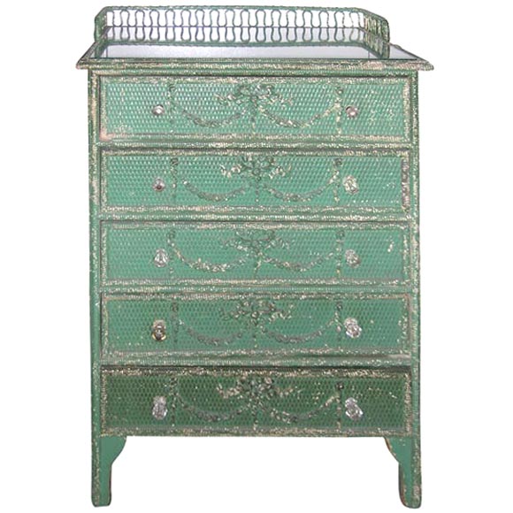 Victorian Green Wicker Chest, Circa 1900 at 1stDibs