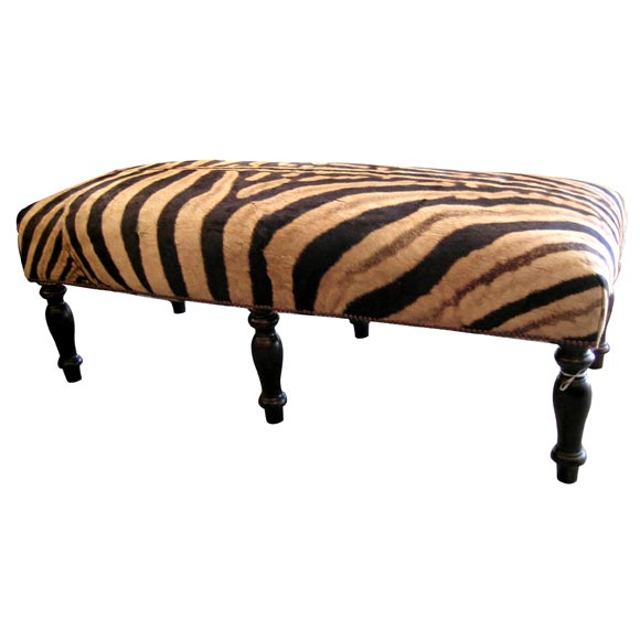 Vintage Zebra Stool at 1stDibs