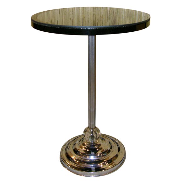 Machine Age Vitrolite Side Table at 1stDibs