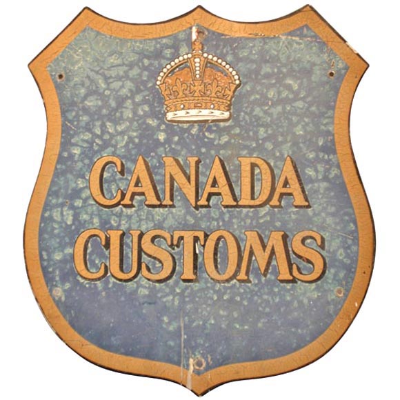 Vintage Canada Customs Sign at 1stDibs