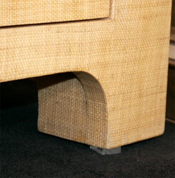 A Raffia-Wrapped 6-Drawer Dresser attributed to Karl Springer at 1stDibs