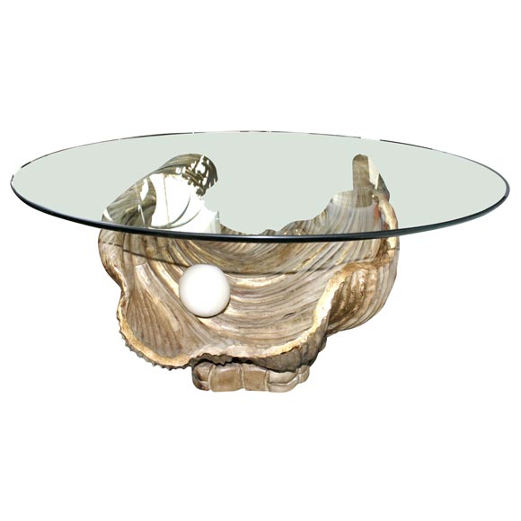 Carved Sea Shell table at 1stDibs