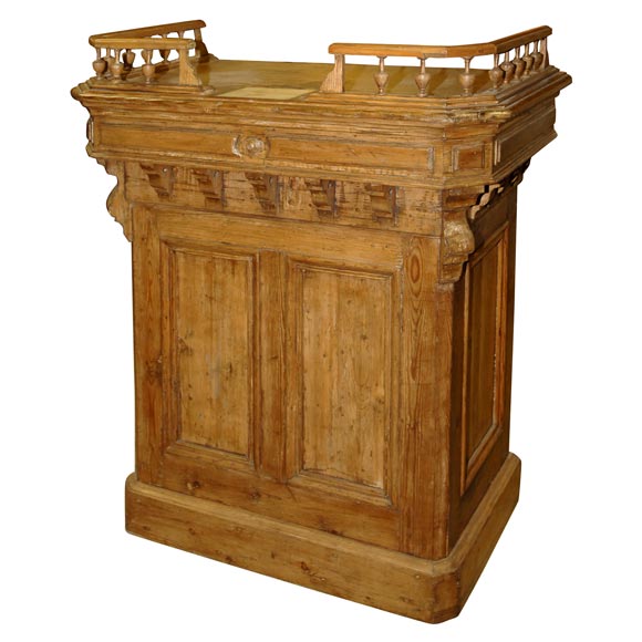Italian painted wood auctioneer's podium For Sale at 1stDibs