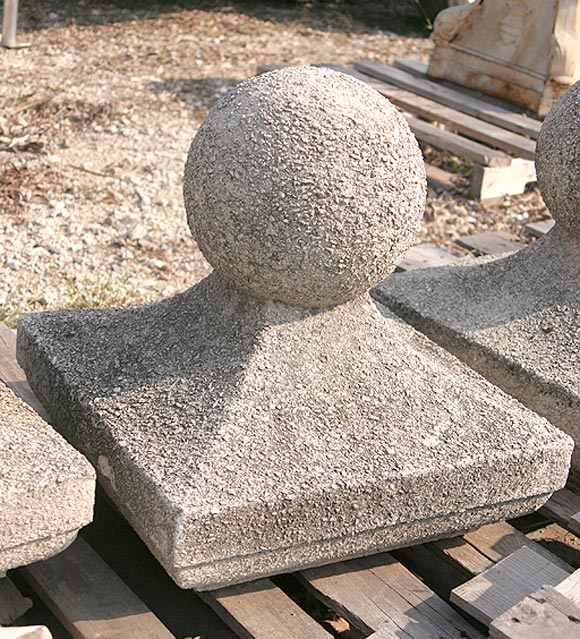 Pair of Large Ball Finials at 1stDibs