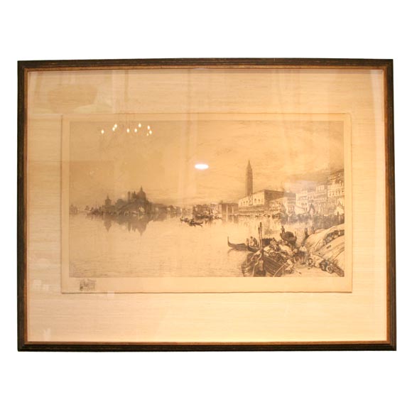 Thomas Moran Engraving of Venice at 1stDibs