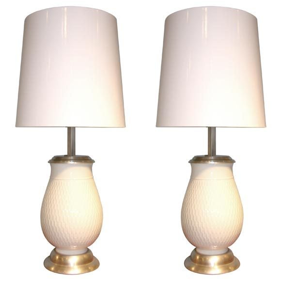 Pair of Large Scale Table Lamps by Paul Laszlo at 1stDibs