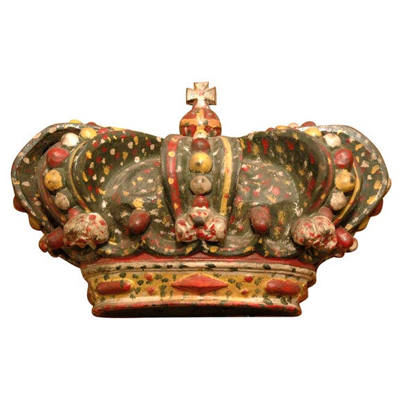 Cast Iron Crown Sign at 1stDibs