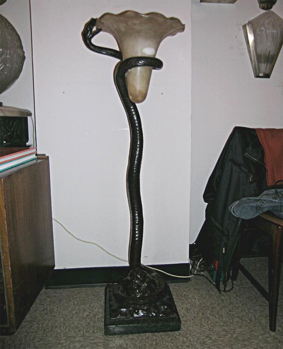 Pair of Art Deco Snake-Type Floor Lamps at 1stDibs