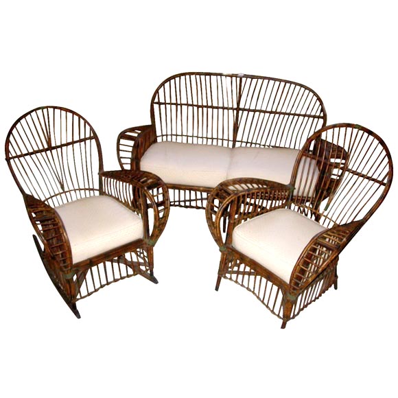 3 Piece Split Reed Suite at 1stDibs