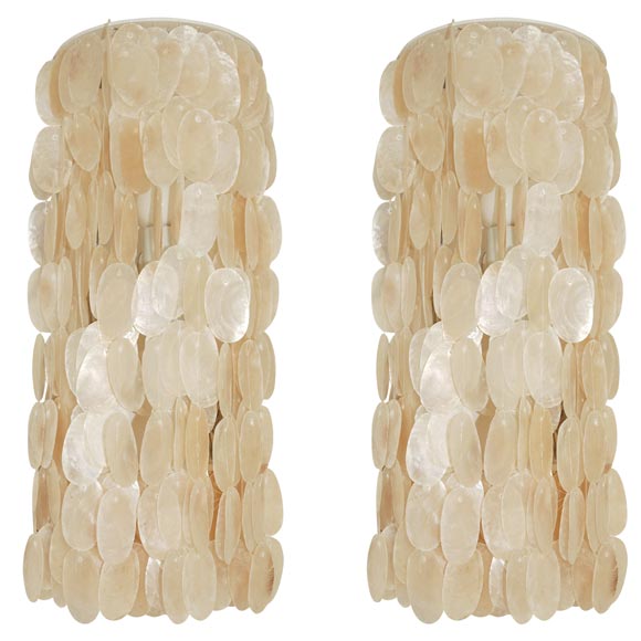 Capiz Shell Sconce by Gwen Carlton at 1stDibs