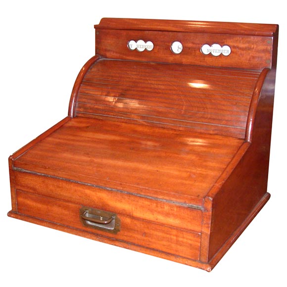 Antique Military Writing Box with Calendar For Sale at 1stDibs