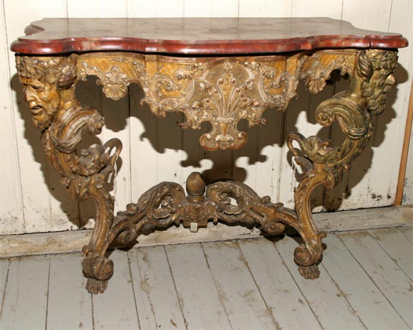 Baroque Giltwood Console at 1stDibs