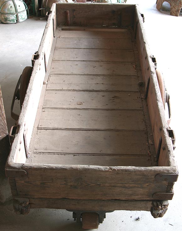Wood Cotton Trolley For Sale at 1stDibs