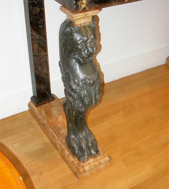 Empire Console Table with Lion Monopodia Front Supports at 1stDibs