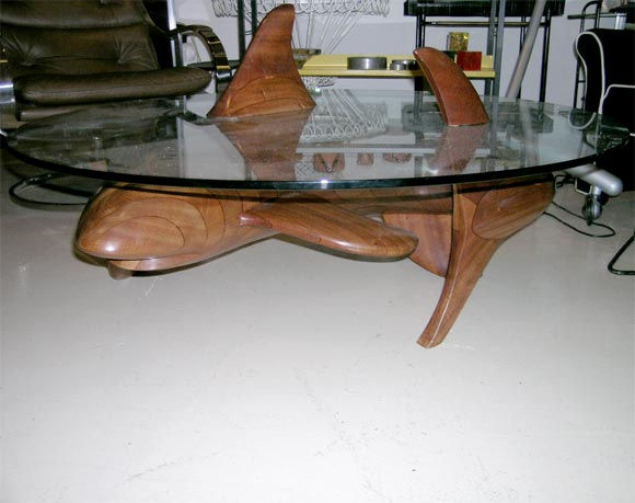 70's Craft Shark Table American at 1stDibs