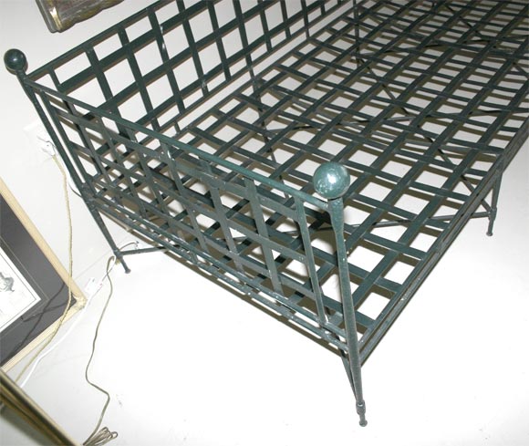 Amazing Salterini Daybed in Iron Lattice-work at 1stDibs