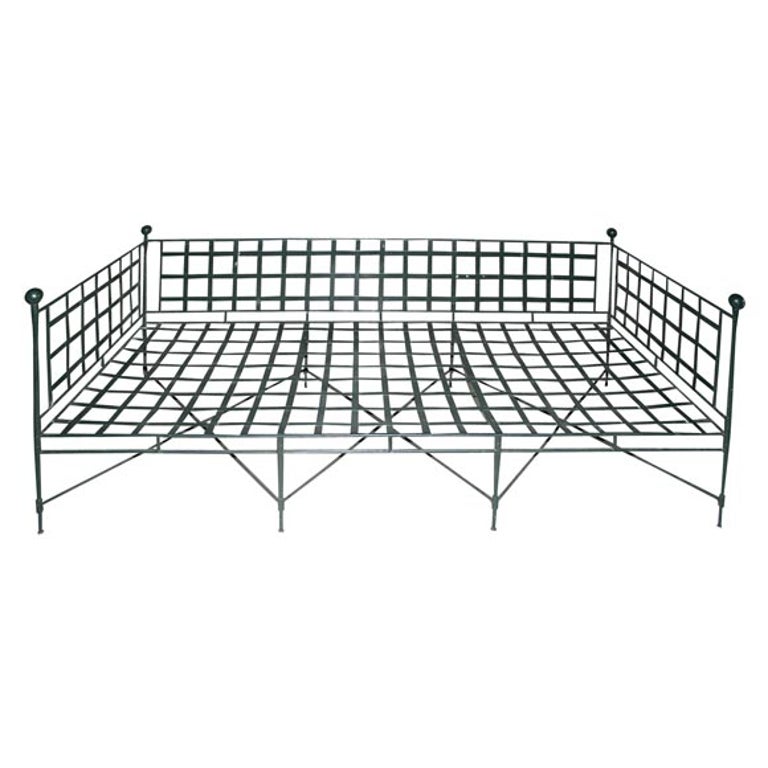 Amazing Salterini Daybed in Iron Lattice-work at 1stDibs