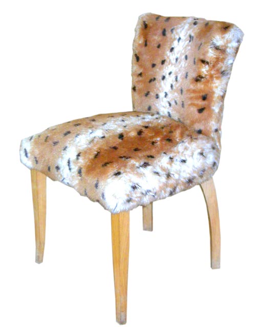 faux fur chair at 1stDibs