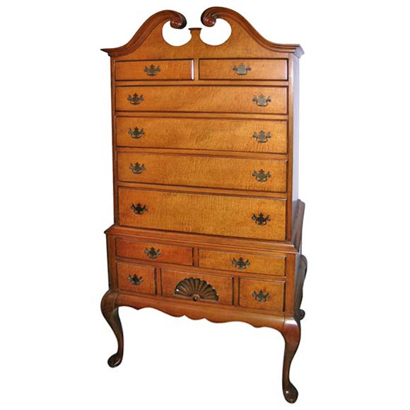 Curly Maple Secretary-chest at 1stDibs