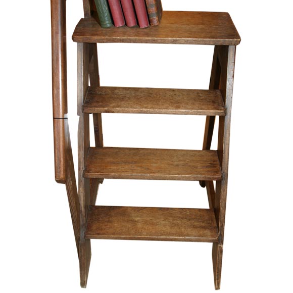 Oak Library Steps at 1stDibs