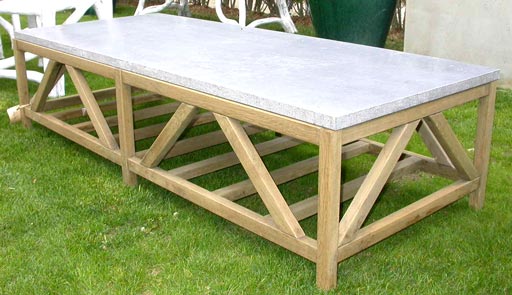 Bluestone Top Coffee Table at 1stDibs