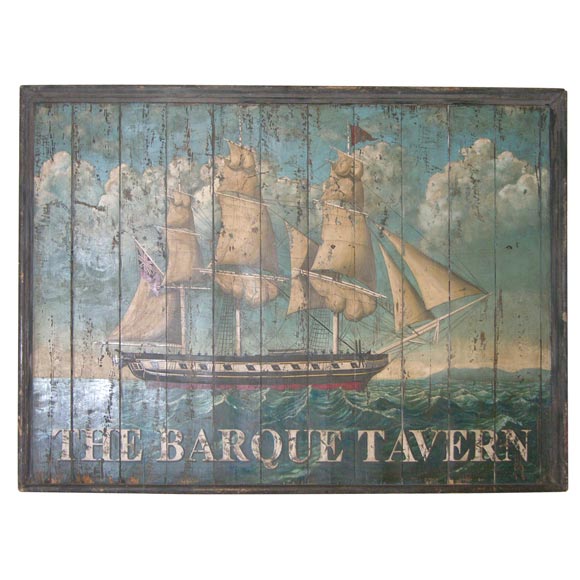 Large Scale Painted Tavern Sign at 1stDibs