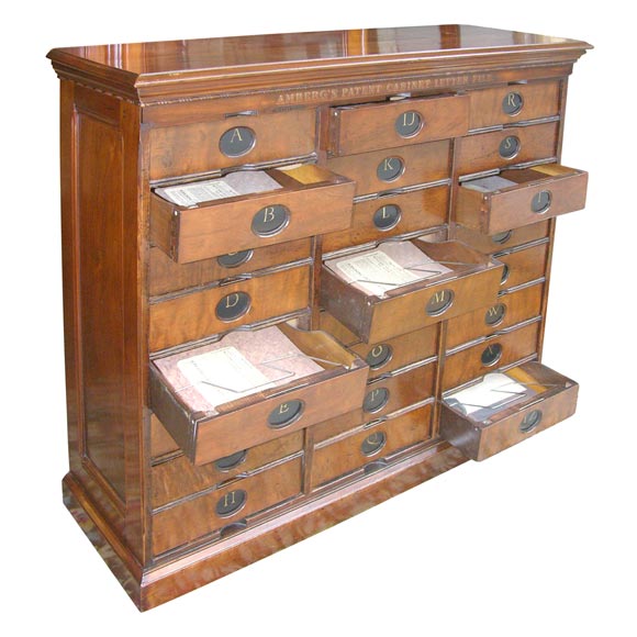 Fine 19th Century "Amberg" Filing Cabinet at 1stDibs
